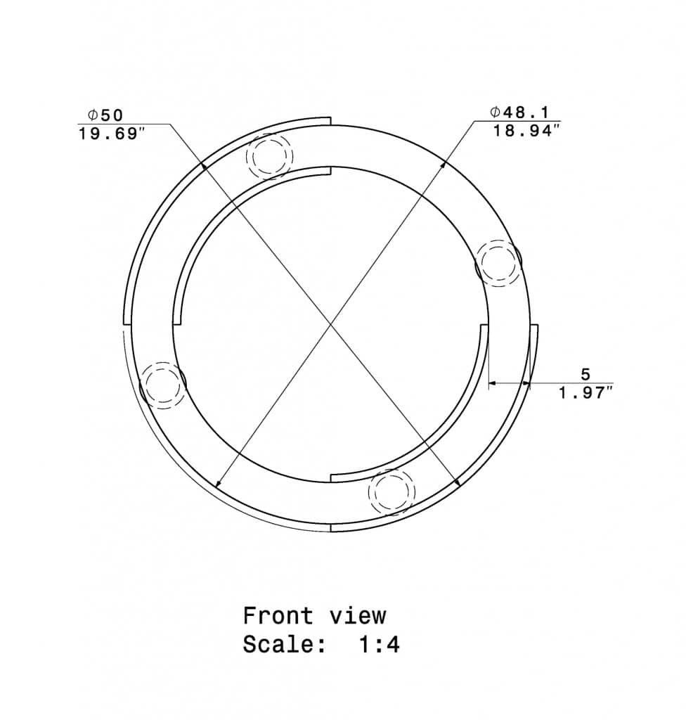 Elevated Zero Maze - Mouse with Height Inserts (Specifications) - Maze ...