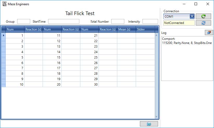Tail Flick Test - Maze Engineers